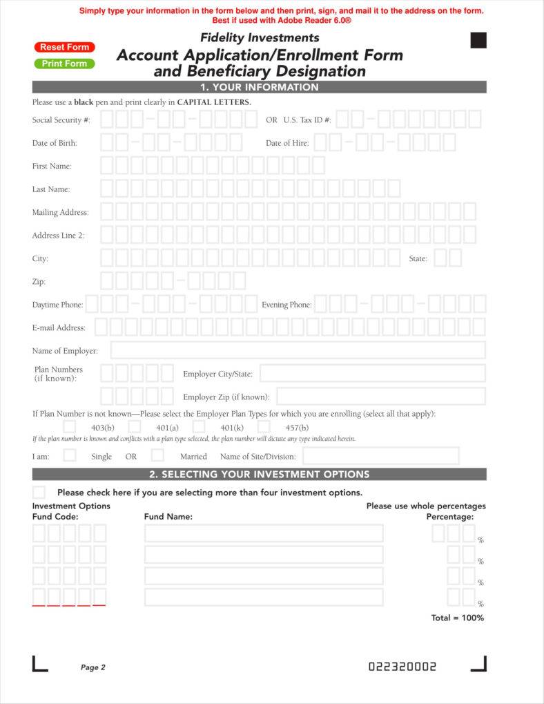 9+ Account Application Form Templates - Free PDF Format Download