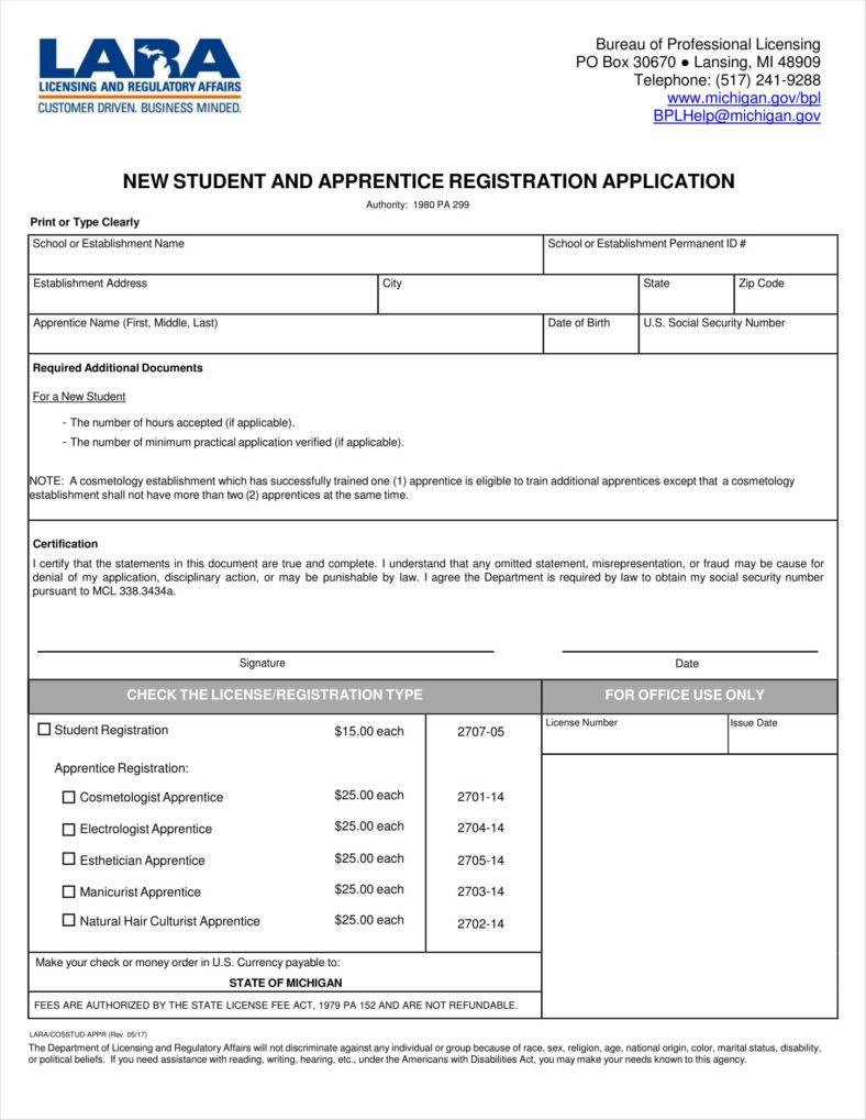 9+ Apprenticeship Application Form Templates - Free Word, PDF, Excel ...