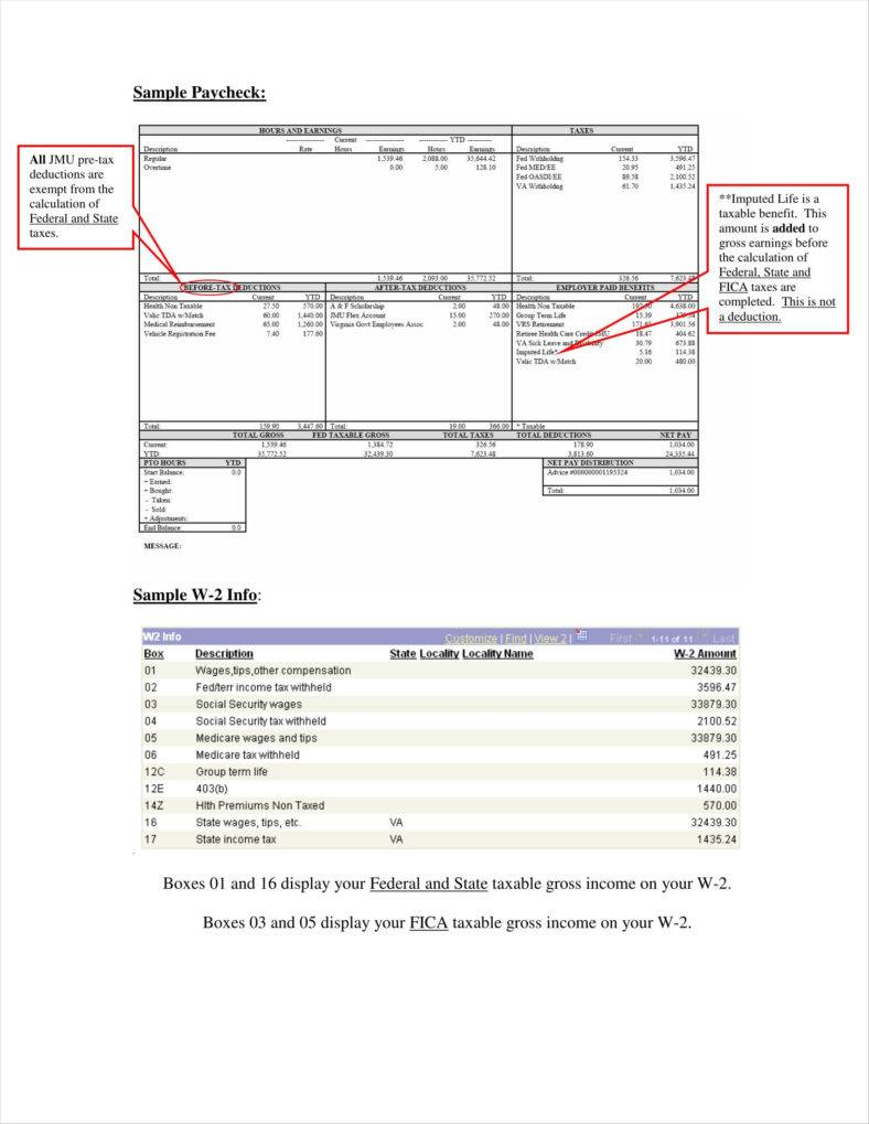 Blank Check Stub Template