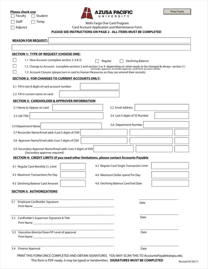 9+ Account Application Form Templates - Free PDF Format Download