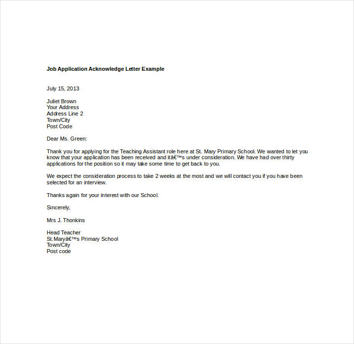 18+ Sample Acknowledgement Letters - Free PDF, Word Format Download