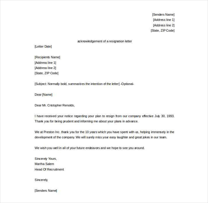 18+ Sample Acknowledgement Letters - Free PDF, Word Format Download