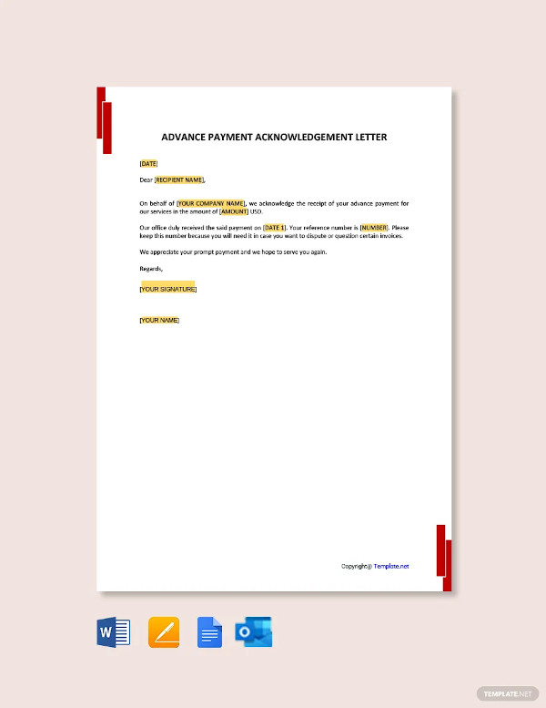 11+ Payment Acknowledgment Letter Templates - Free PDF, DOC Formats ...