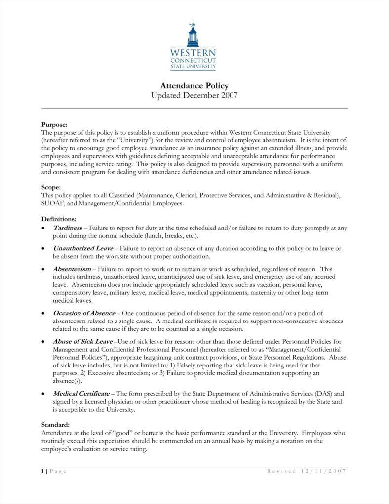 13+ Attendance Policy Templates - Free PDF Format Download