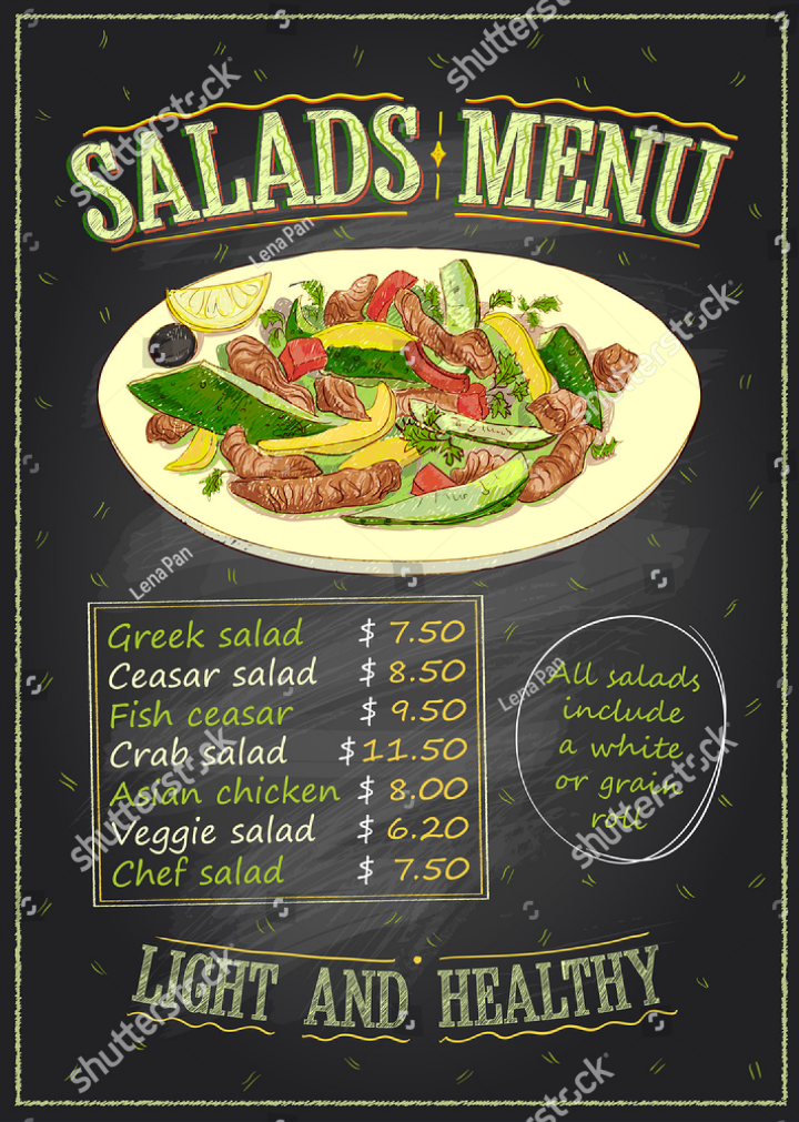 Delightful Salad Bar Menu 14 Free Templates In PSD AI Delightful Salad Bar Menu 14 Free Templates In PSD AI