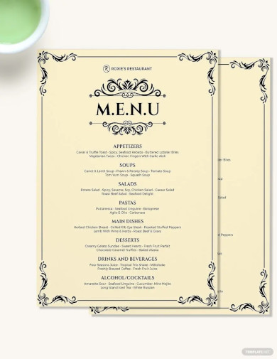 Elegant Dinner Menu Designs - 34+ Free Templates in PSD, AI, Vector EPS