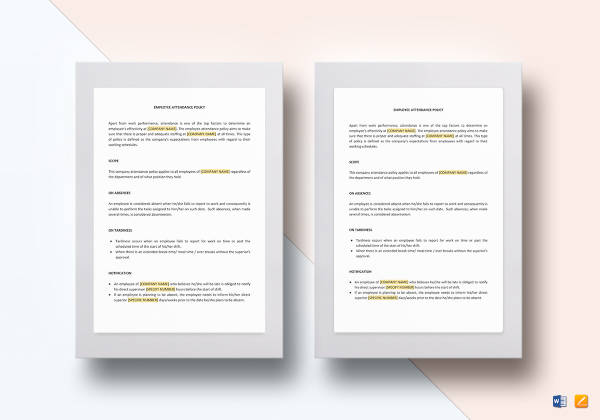 13+ Attendance Policy Templates - Free PDF Format Download