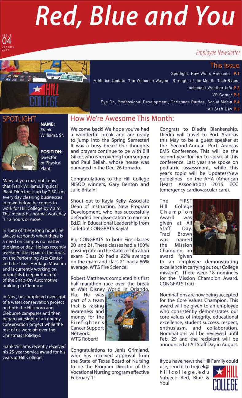 Employee Newsletter Templates Master Template