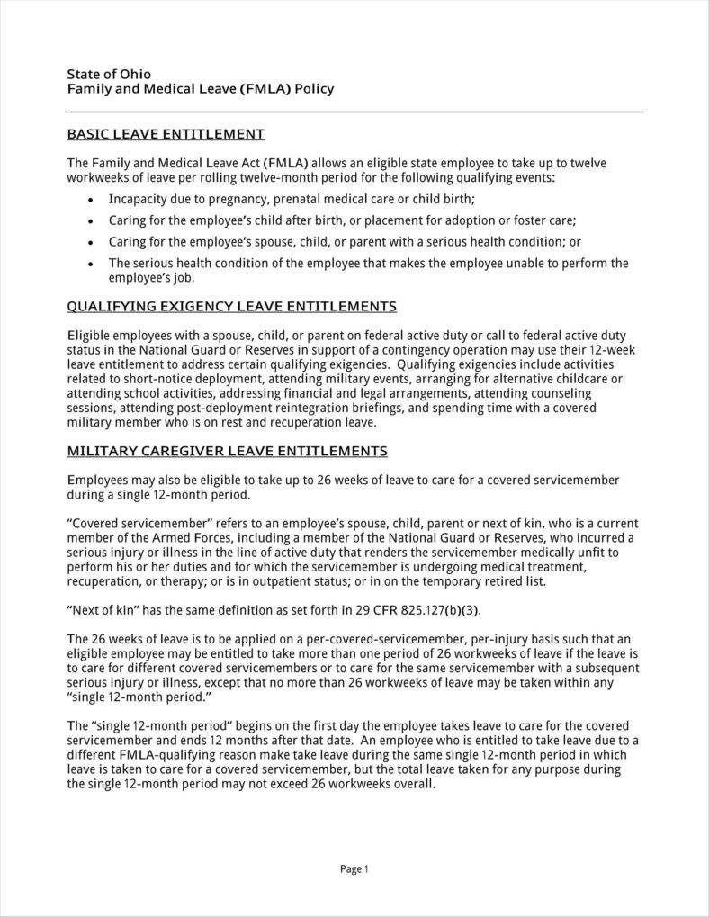 16+ Leave Policy Templates - Free PDF, Word Format Download