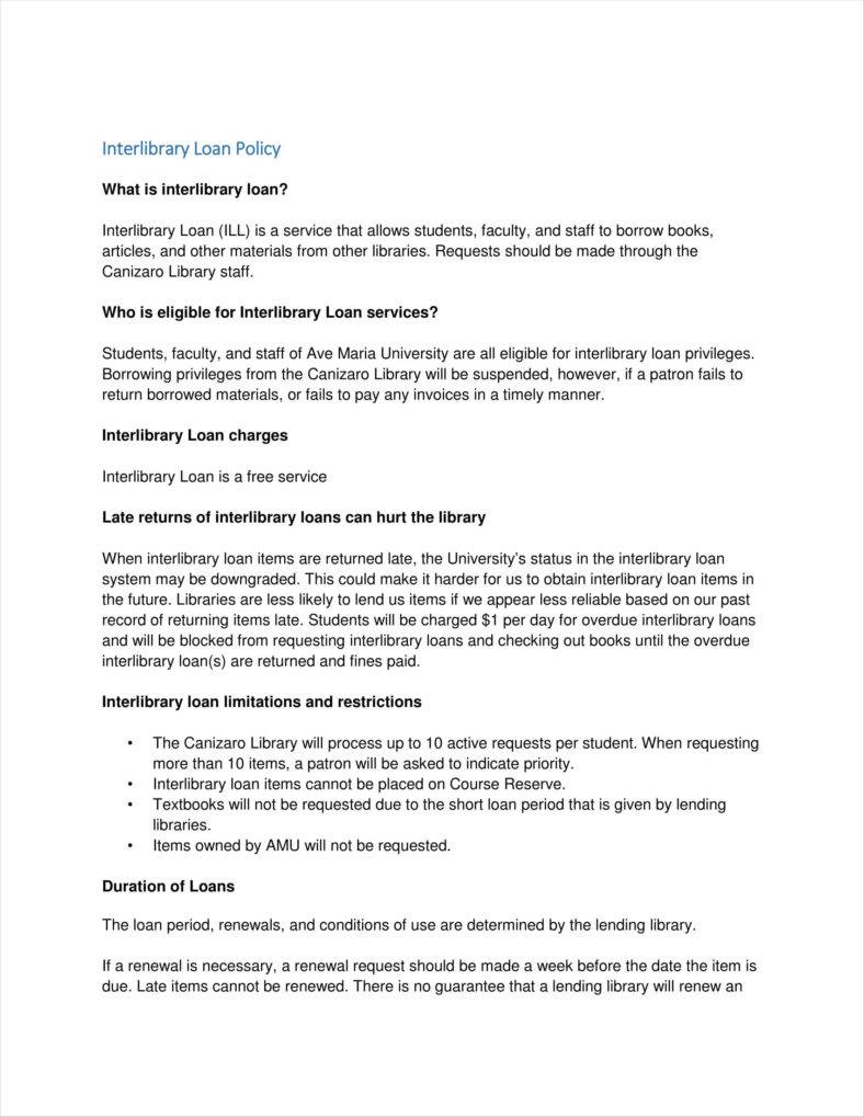 9+ Loan Policy Templates - Free PDF, DOC Format Download