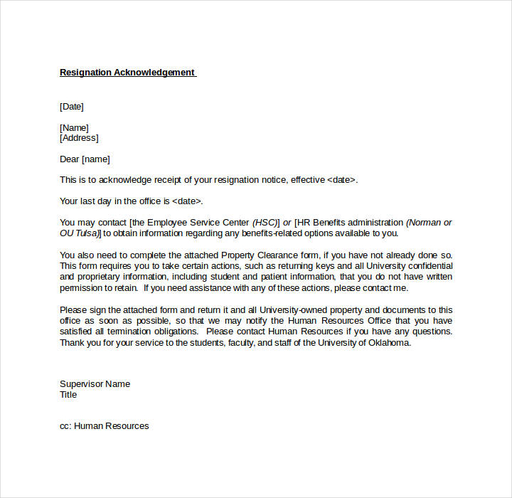 18+ Sample Acknowledgement Letters - Free PDF, Word Format Download
