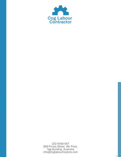 24+ Contractor Letterhead Templates - Word, PDF