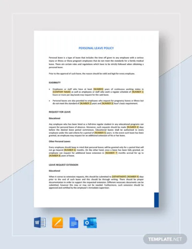 16+ Leave Policy Templates - Free PDF, Word Format Download