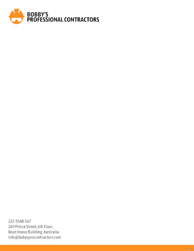 24+ Contractor Letterhead Templates - Word, PDF