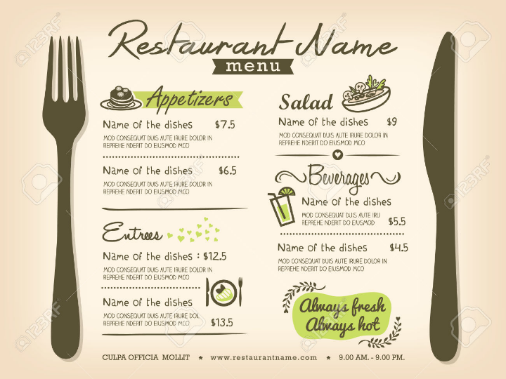 Placemat Template Printable