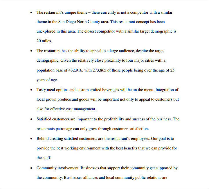 19+ Restaurant Business Plan Templates -Word, PDF