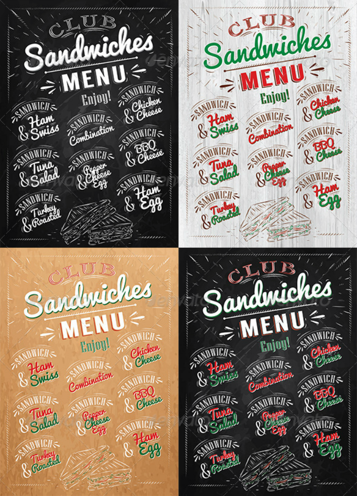 Sumptuous Sandwich Menu - 22+ Free Design Templates in PSD, AI