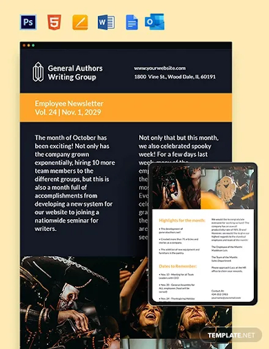 How To Make/Create an Outlook Newsletter Template [Templates + Examples ...