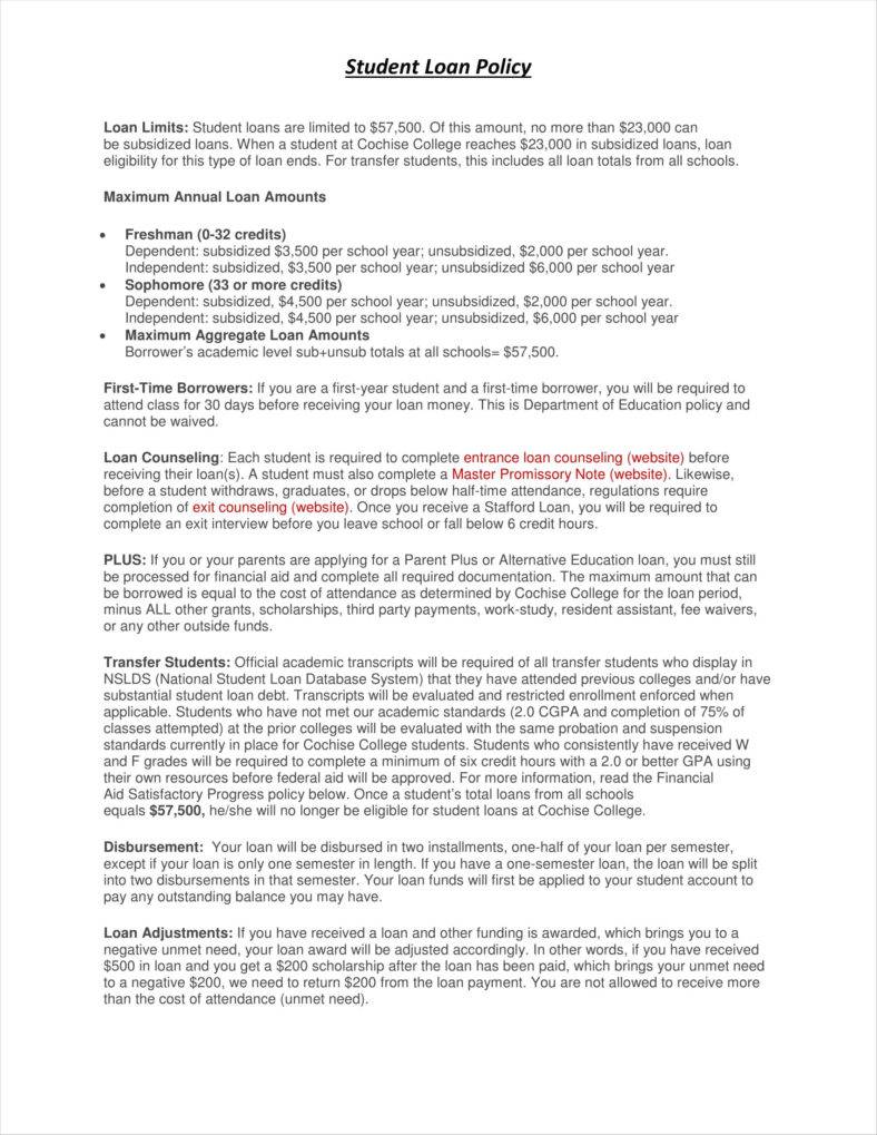 9+ Loan Policy Templates - Free PDF, DOC Format Download