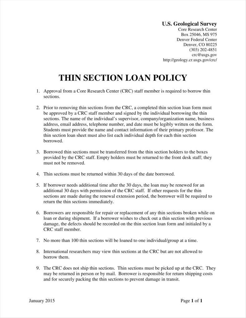 9+ Loan Policy Templates - Free PDF, DOC Format Download