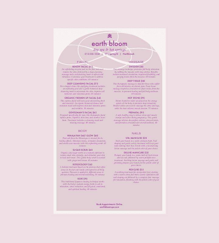 Eye-Catching Salon Menu - 20+ Free Templates in PSD, AI