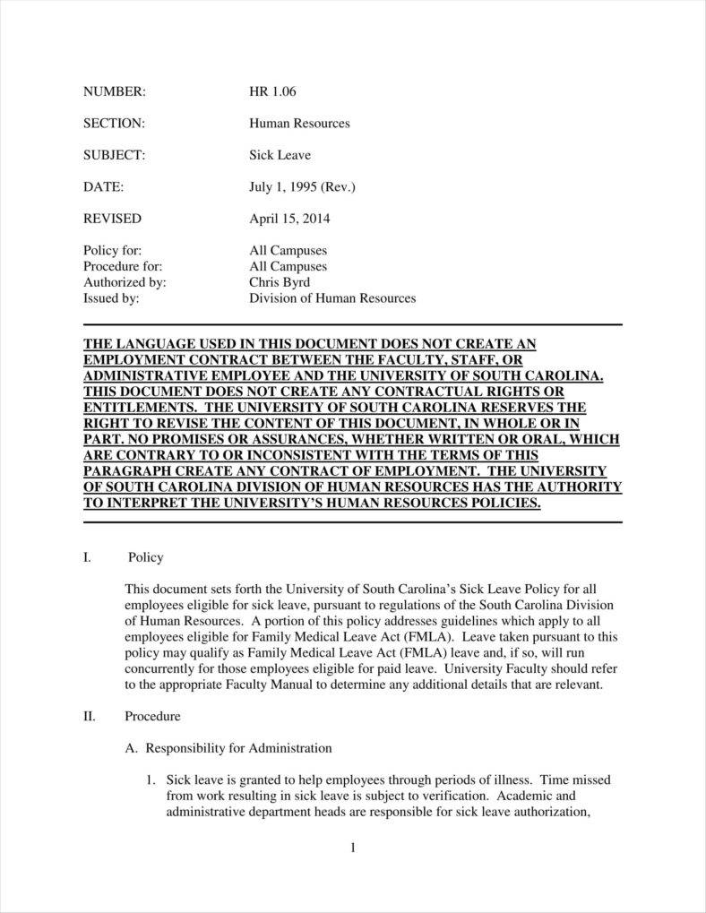 16+ Leave Policy Templates - Free PDF, Word Format Download