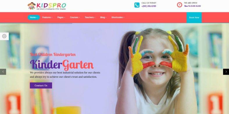 13+ Fun Kindergarten Website Templates