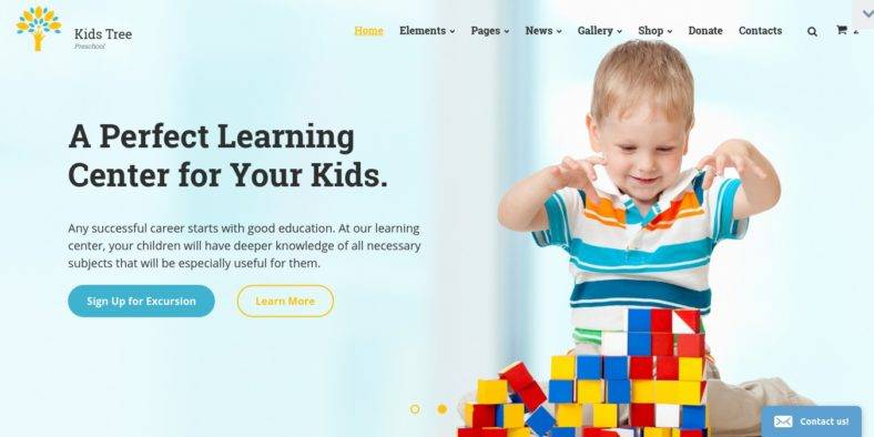 13+ Fun Kindergarten Website Templates