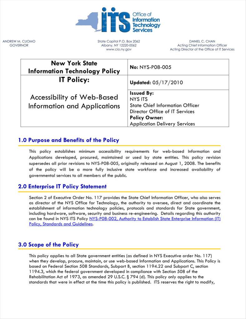 18+ IT Policy Templates - PDF, DOC Format Download