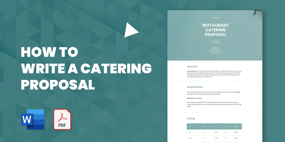 20+ How to Write a Catering Proposal - Free Word, PDF Format Download