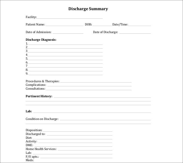 10+ Discharge Summary Templates - PDF, DOC | Free & Premium Templates