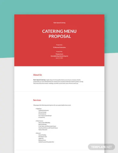 20+ How to Write a Catering Proposal - Free Word, PDF Format Download