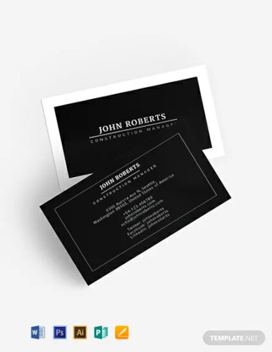 22+ Manager Business Card Templates - Ms Word, PSD, AI