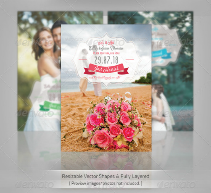 11 PSD Wedding Announcement Templates Editable PSD AI InDesign 