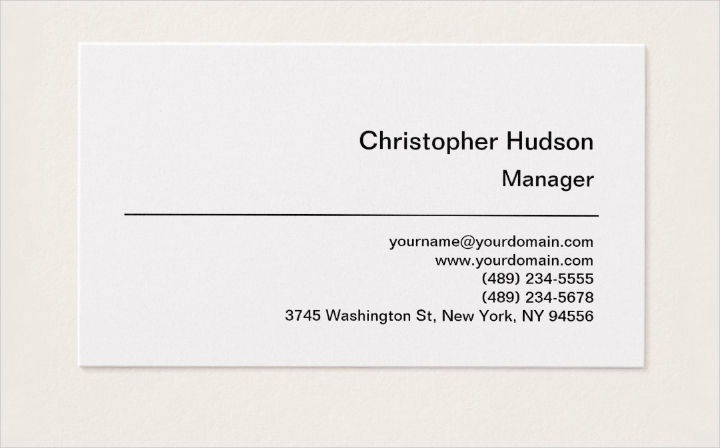 22+ Manager Business Card Templates - Ms Word, PSD, AI