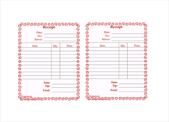19+ Restaurant Receipt Templates - Free PDF, DOC Format Download