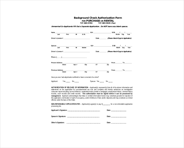 10+ FREE Background Check Information Forms & Templates - PDF, DOC