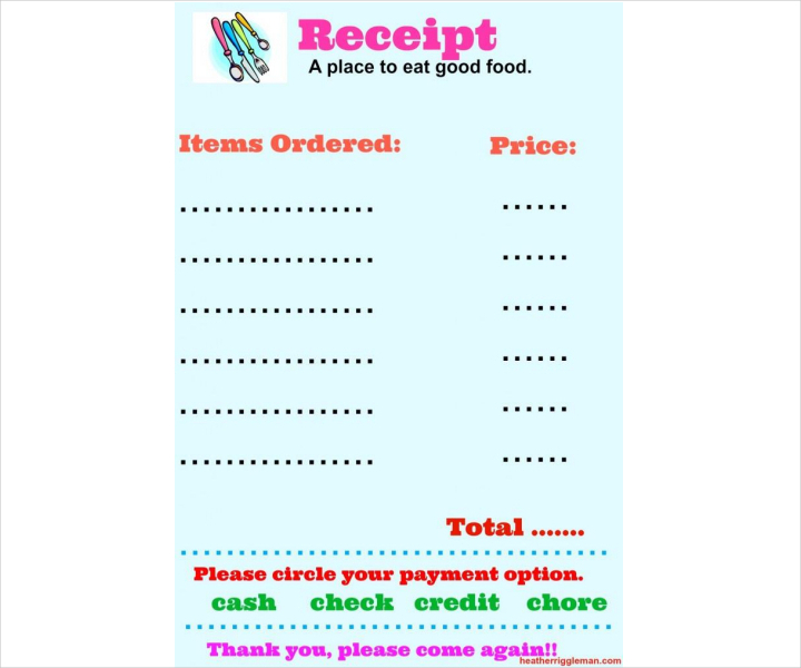 19+ Restaurant Receipt Templates - Free PDF, DOC Format Download