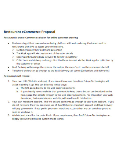 26+ Restaurant Proposal Templates - Free PDF, DOC Format Download