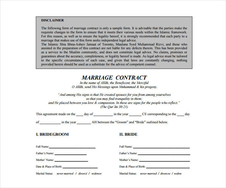 20+ Wedding Contract Templates - PDF, Google Docs Format Download