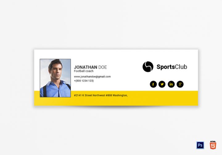 14+ Sports Email Signature Templates - Editable PSD, AI, InDesign ...