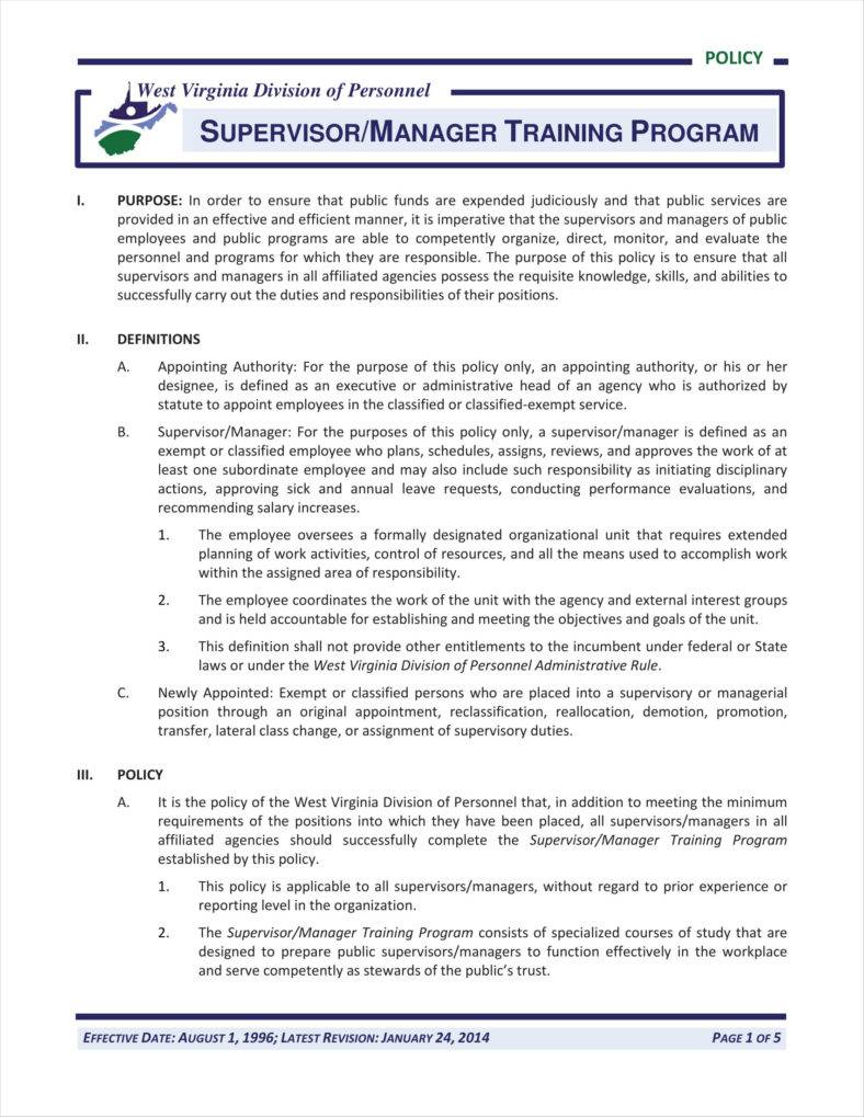11+ Training Policy Templates Free PDF Format Download