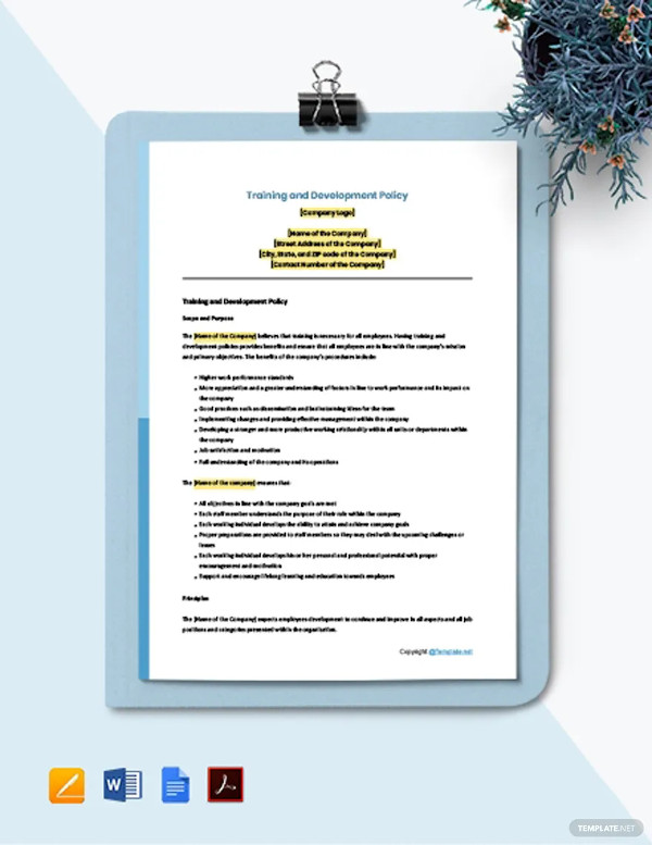 11+ Training Policy Templates Free PDF Format Download