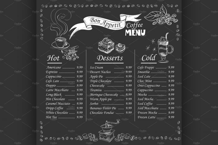 Coffee House Menu Designs 20 Free Templates In PSD AI InDesign
