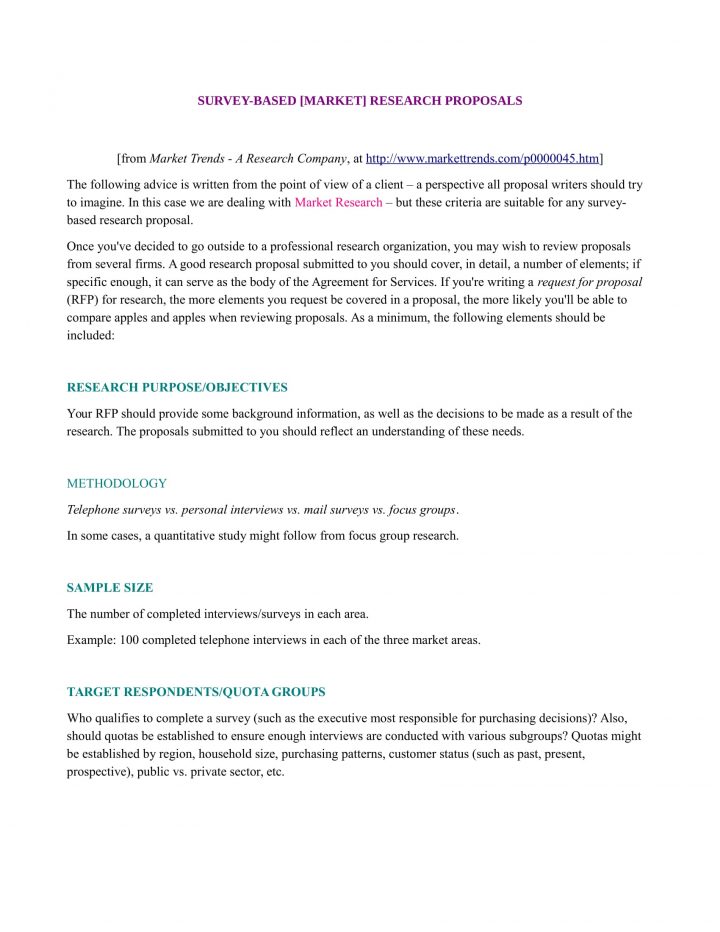 12+ Market Research Proposal Templates - Word, PDF, Pages