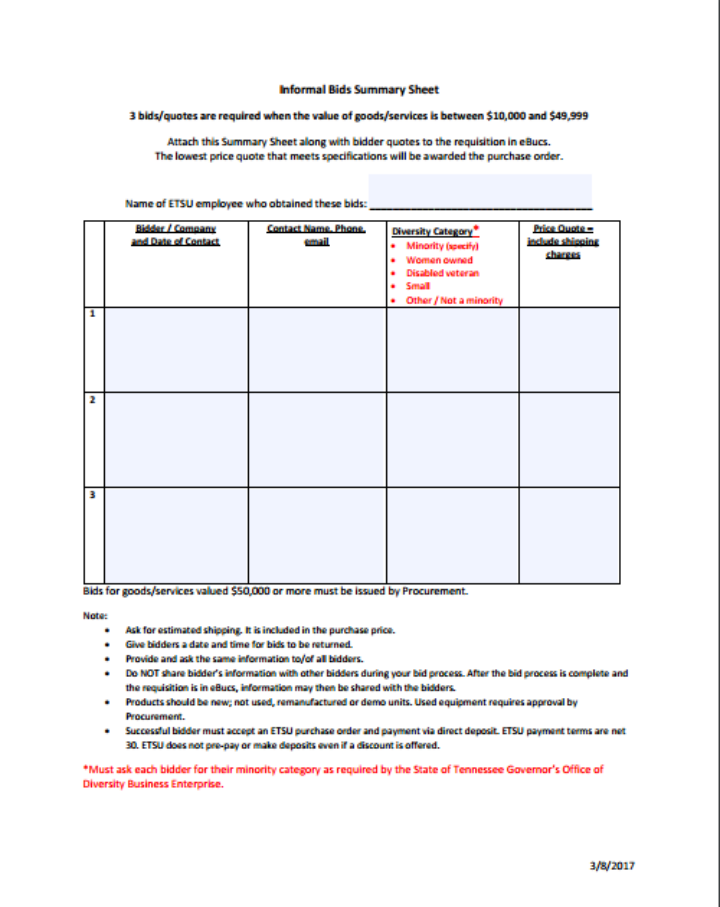 9+ Bid Summary Templates