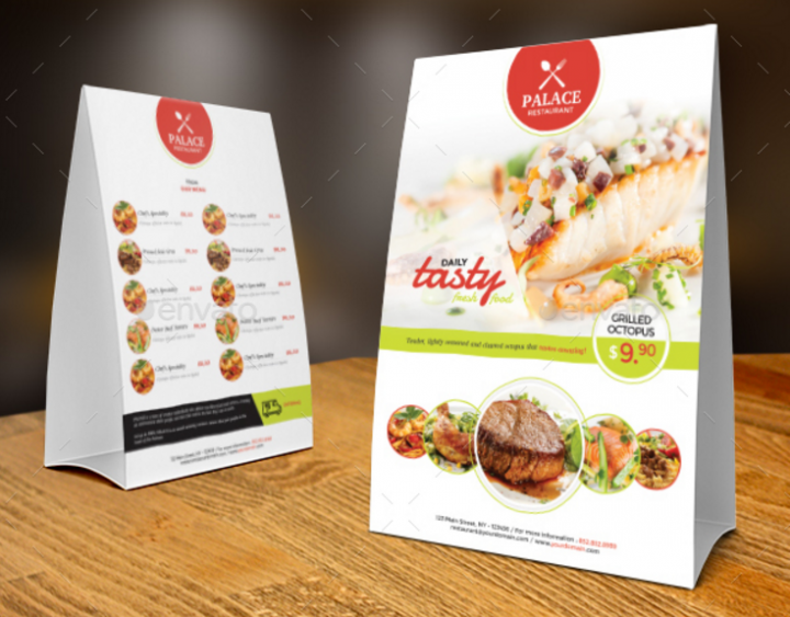 17+ Restaurant Tent Card Designs & Templates - PSD, AI, InDesign, PDF, DOC