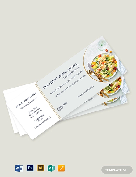 19 Meal Ticket Designs Templates PSD Ai Word