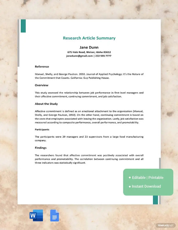19+ Article Summary Templates - PDF, DOC
