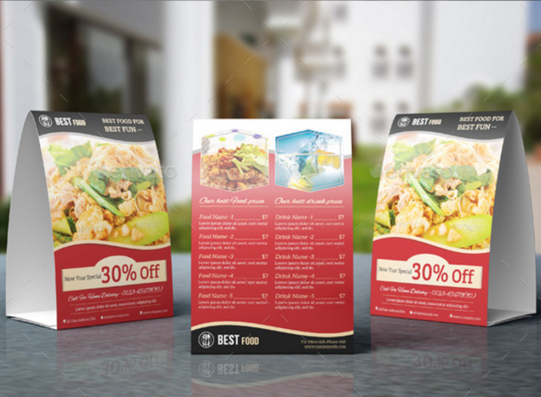 17+ Restaurant Tent Card Designs & Templates - PSD, AI, InDesign, PDF, DOC